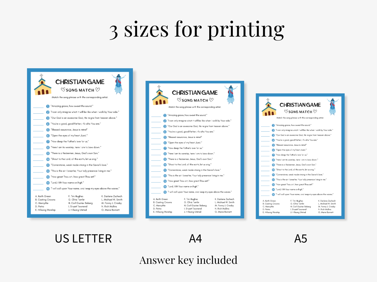 Christian 10 Games Bundle Printable - Digital Download - Print Play Palace