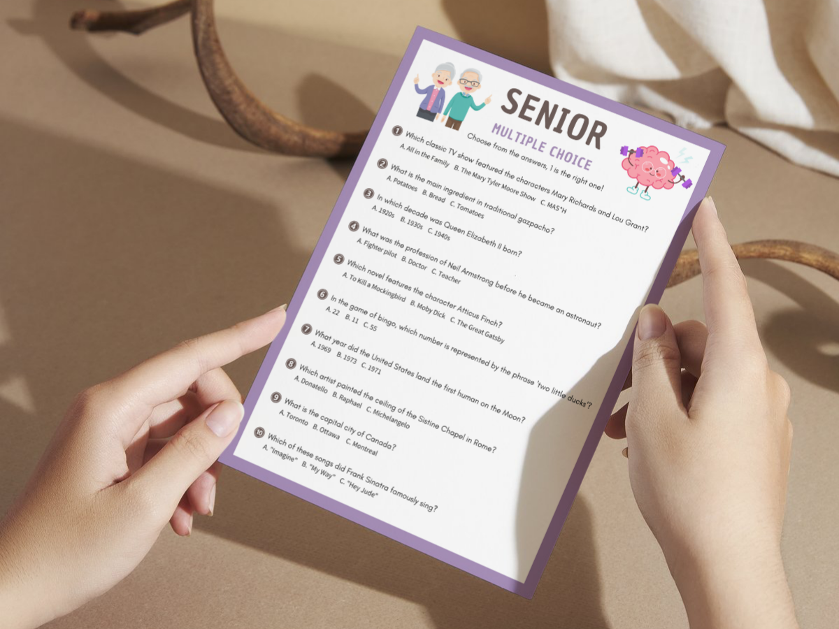 Senior 10 Games Bundle Printable - Digital Download - Print Play Palace