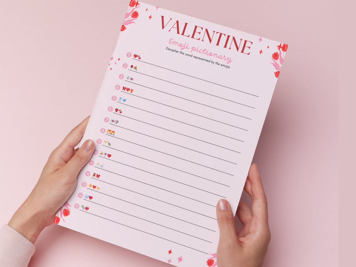 Valentine's Day Emoji Pictionary Game Printable - Digital Download ...