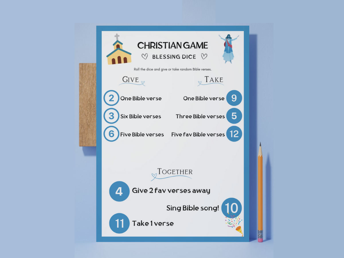 Christian Blessing Dice Game Printable - Digital Download - Print Play ...