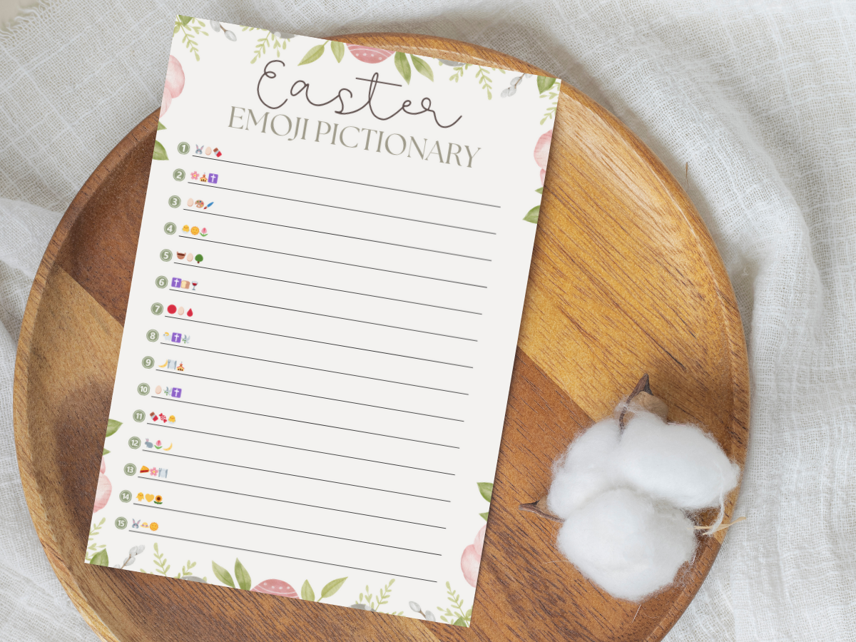 Easter Emoji Pictionary Game Printable - Digital Download - Print Play ...