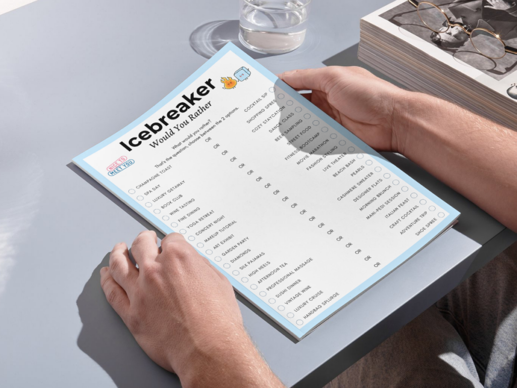 Icebreaker Would You Rather Game Printable - Digital Download - Print ...