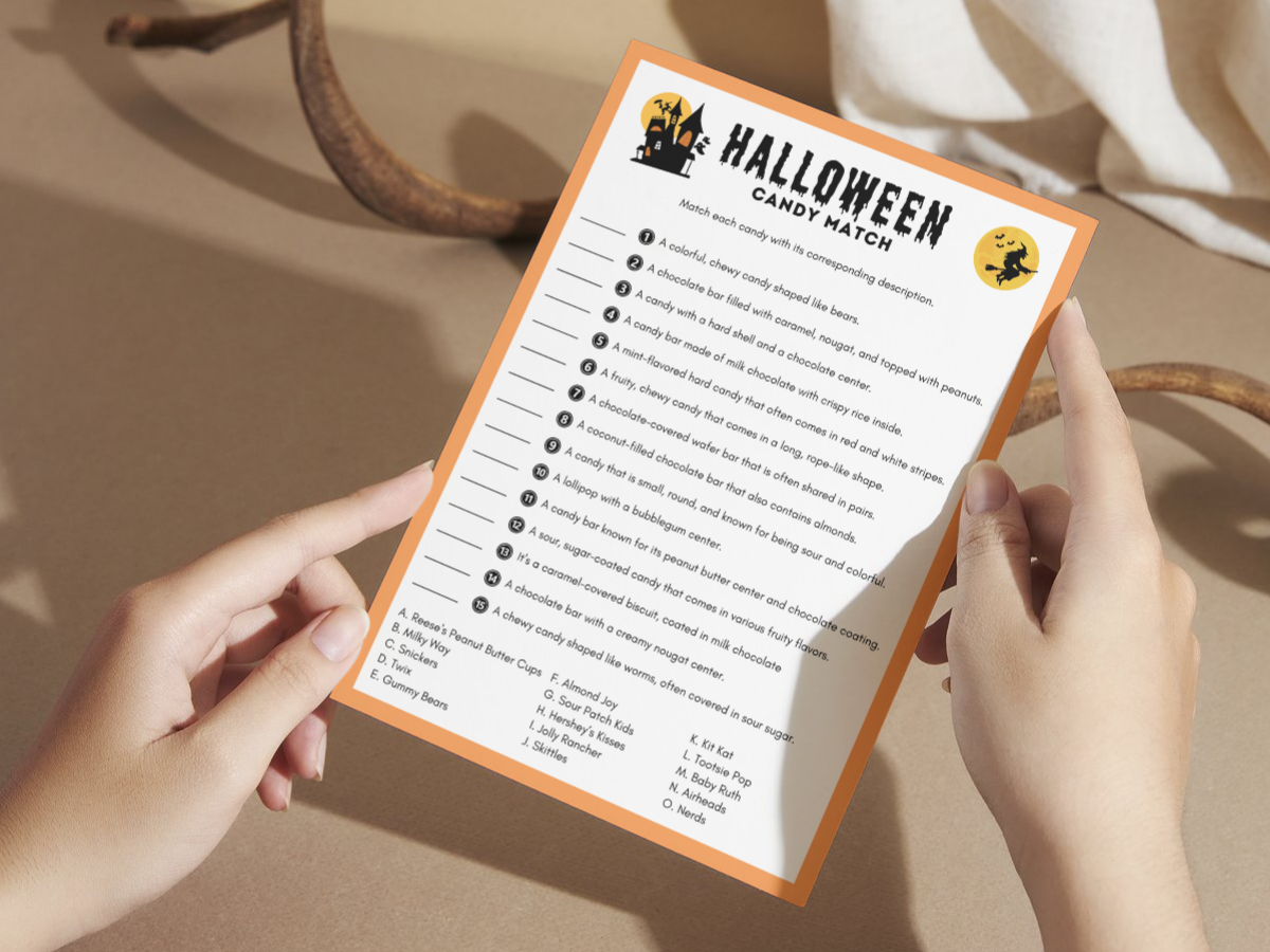 Halloween Candy Match Game Printable - Digital Download - Print Play Palace